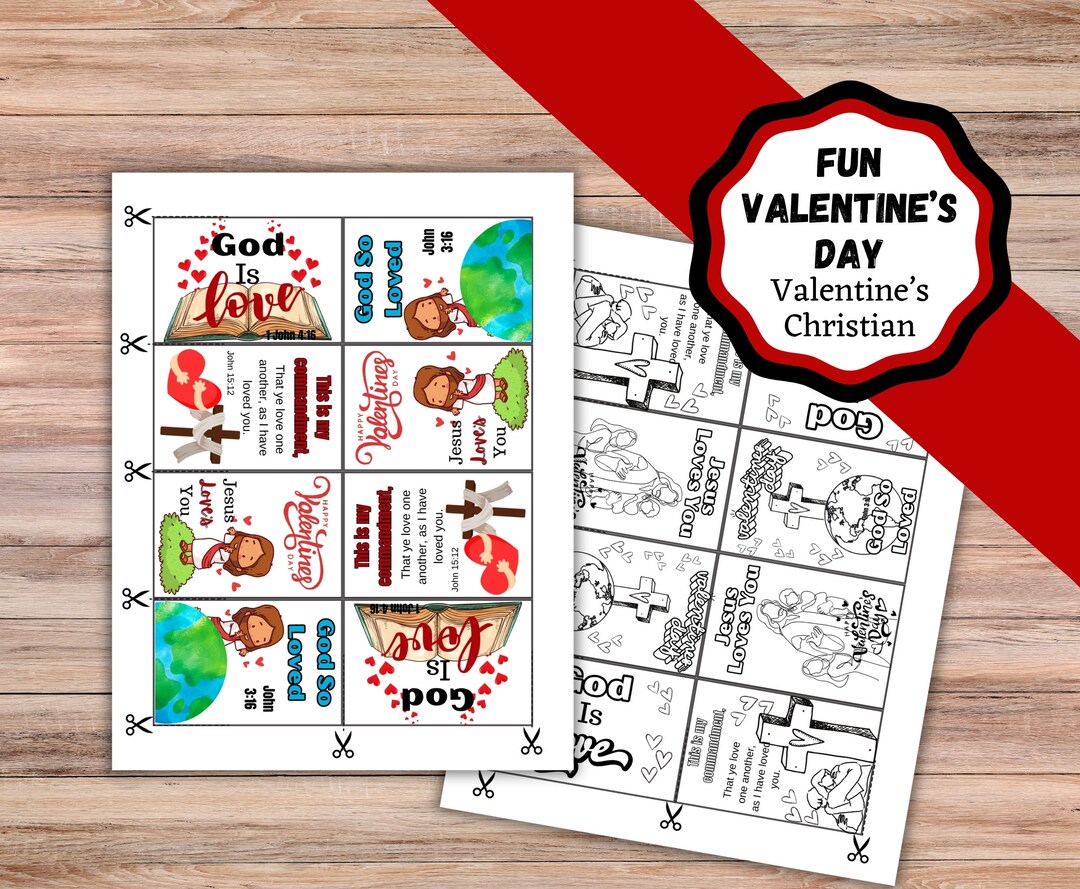 Printable Valentines for Kids With a Christian Theme. Jesus Loves You ...