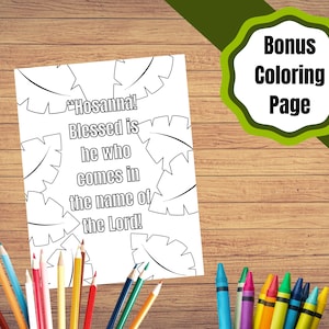 Palm Sunday Printable Craft in a Colored and Colorable Version With ...