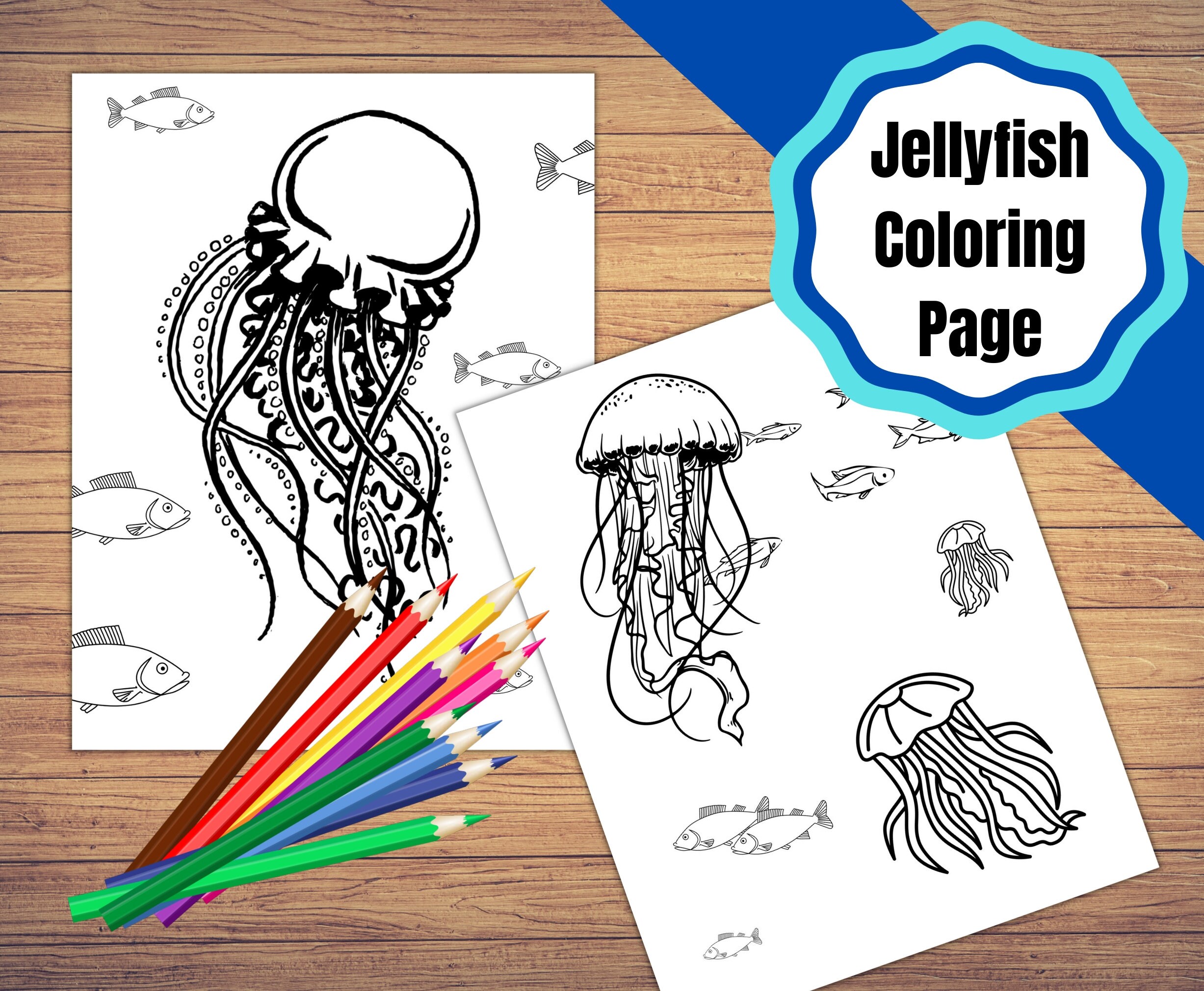 Printable Jellyfish Kids Craft. Three Colored Jellyfish to Cut Out and ...