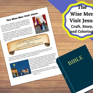 Printable Wise Men Visiting Jesus, Crafts, Story, Activity, and ...