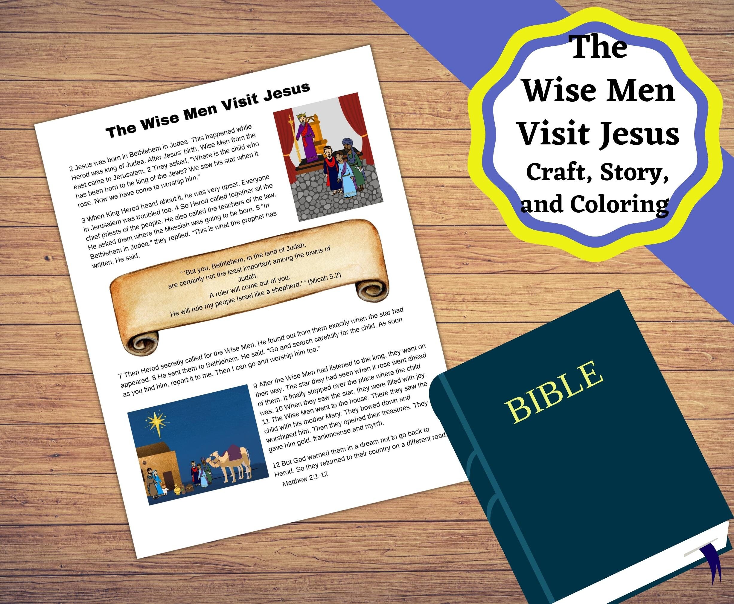 Printable Wise Men Visiting Jesus, Crafts, Story, Activity, and ...