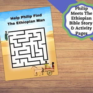 Printable Philip and the Ethiopian, Crafts, Story, Activity, and ...