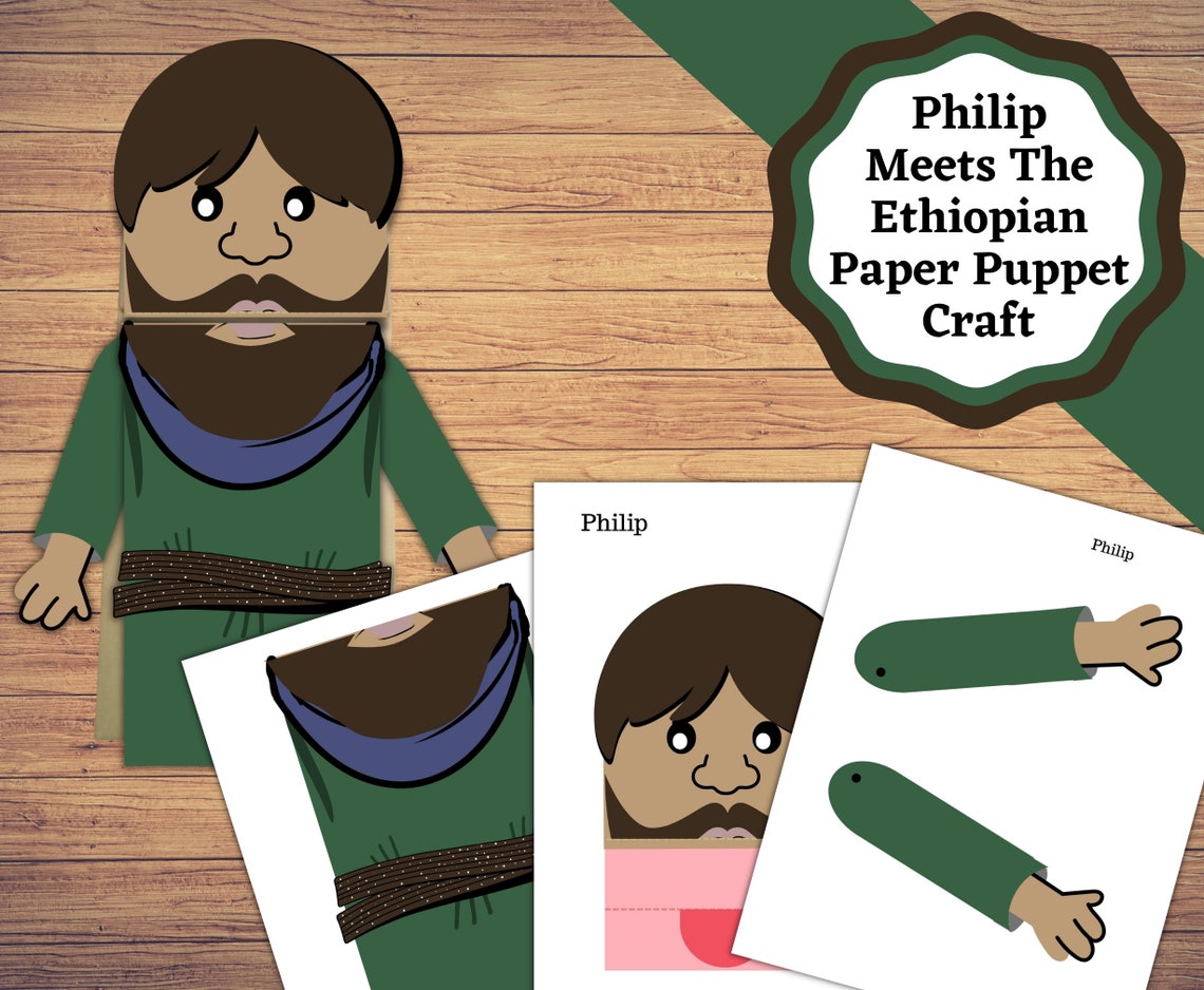 Printable Paper Puppets for the Bible Story of Philip and the Ethiopian ...