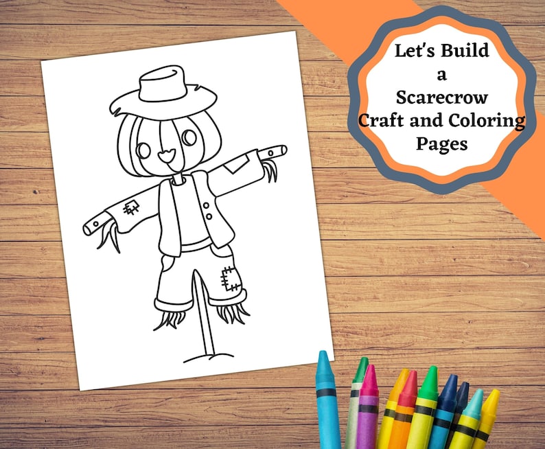Scarecrow Activity Sheets Printable Scarecrow Craft and Coloring Page ...