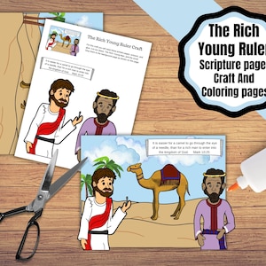Printable Craft Set for the Story of the Rich Young Ruler, Bible Story ...
