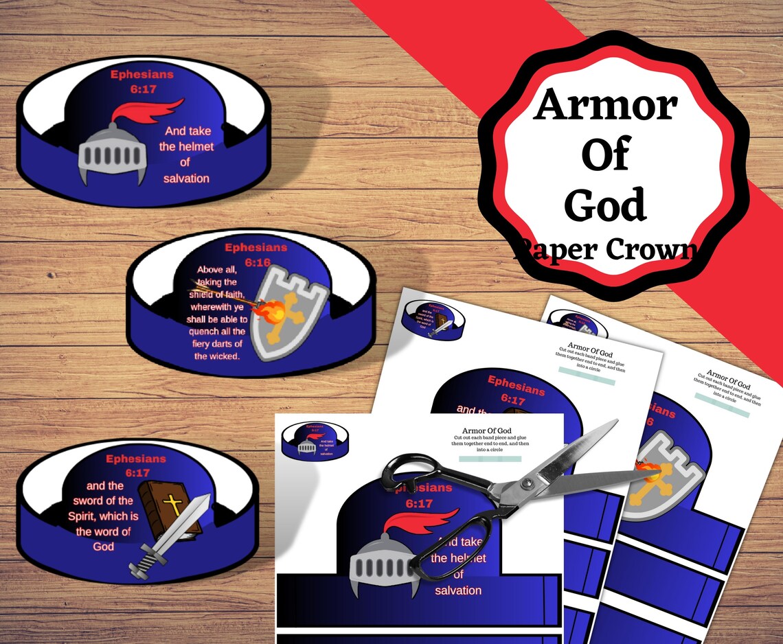 Printable Paper Crowns VBS Paper Crowns. Armor of God. Each - Etsy