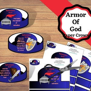 Printable Paper Crowns, VBS Paper Crowns. Armor of God. Each Piece of ...