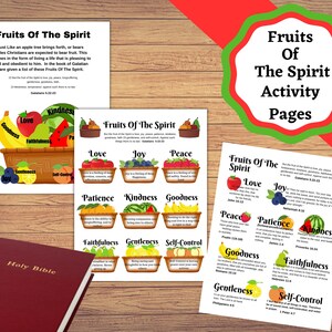 Printable Fruits of the Spirit Lesson Pages. Fruits of the Spirit Kids ...