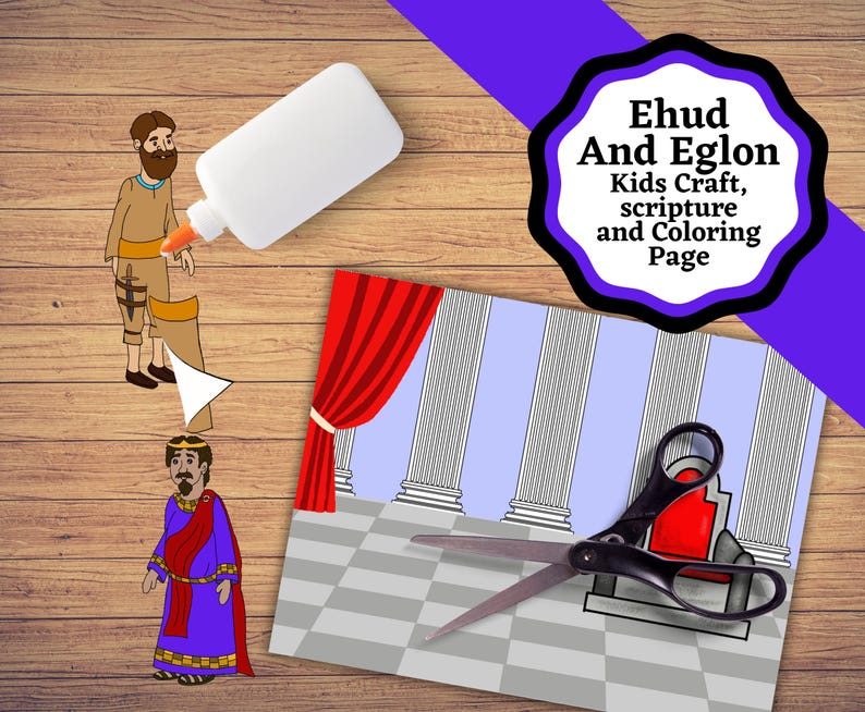 Printable Bible Lesson of Ehud and Eglon, God Frees Israel Through Ehud ...
