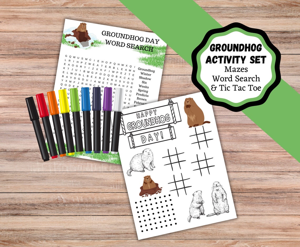 Printable Groundhog Day Puzzles, Word Search, and Activity Pages. Fun ...