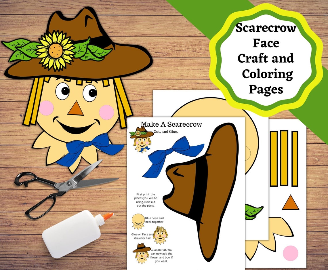 Scarecrow Face Fall Printable Craft. Easy Classroom Craft, Printable ...