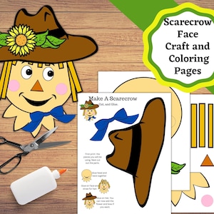 Scarecrow Face Fall Printable Craft. Easy Classroom Craft, Printable ...