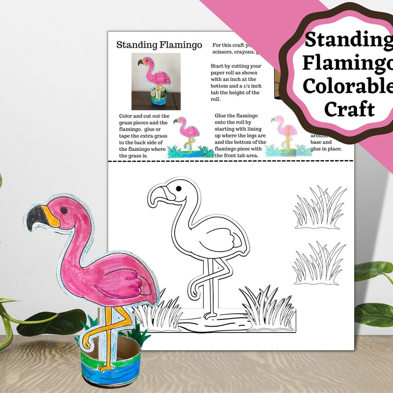 Flamingo Printable - Etsy