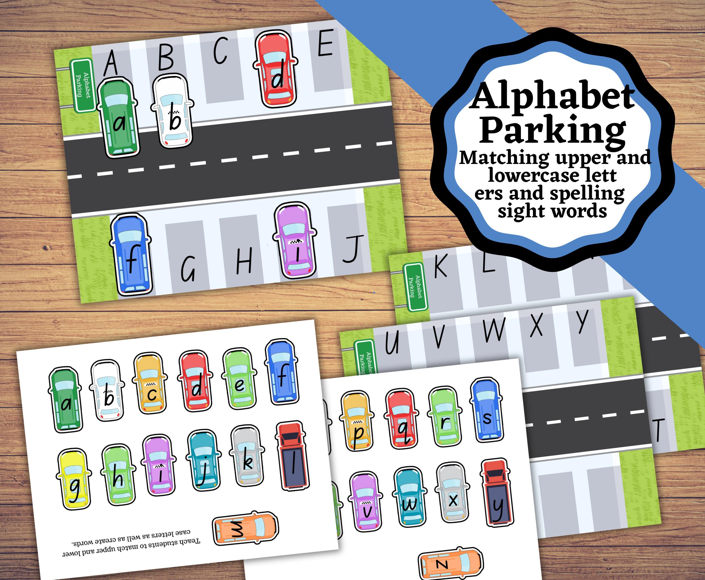 Alphabet Upper Case and Lower Case Matching. Alphabet Parking Lot ...