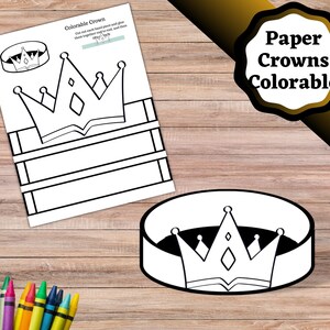Printable Paper Crowns in Black and White so They Are Colorable. 4 ...