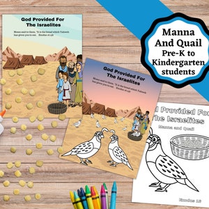 Manna From Heaven and Quail Young Kids Craft. Printable Craft and ...