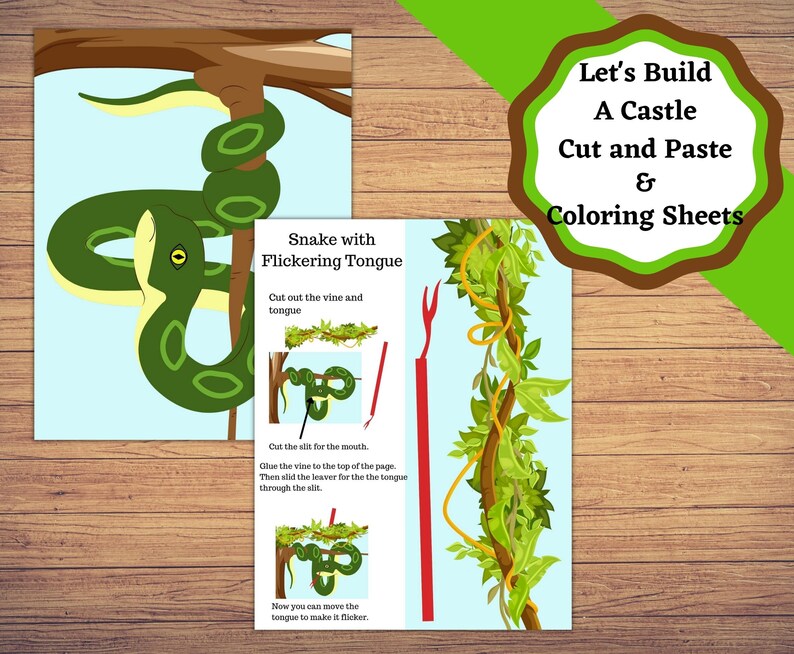 Snake Activity Sheets, Printable Snake Crafts, Snake Coloring Pages ...