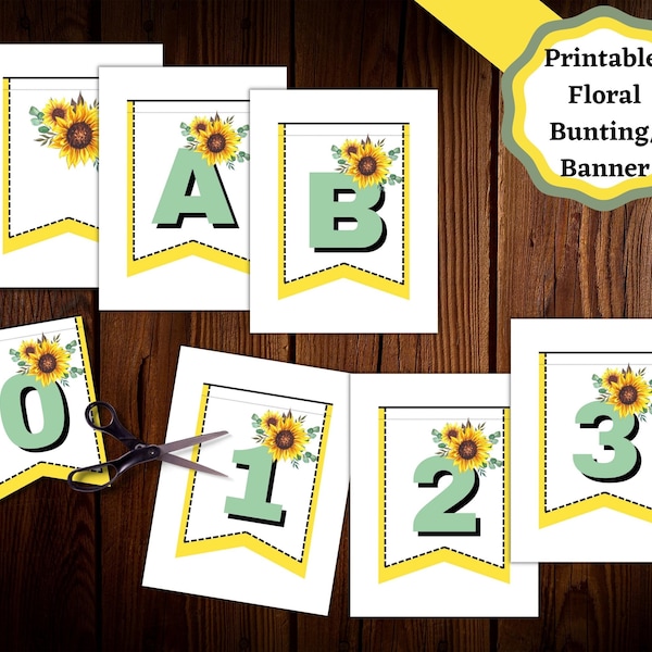 Sunflower Banner Clipart - Etsy