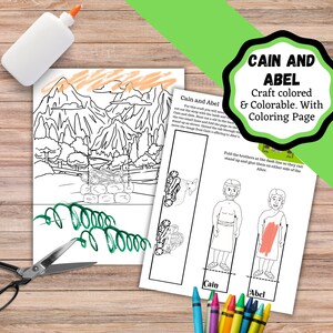 Cain and Abel Printable Kids Sunday School Craft. Cain and Abel Craft ...