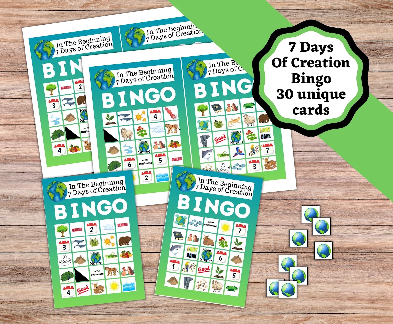 Printable Creation Bingo Cards, 30 Unique Bingo Cards, Call Tiles, and ...