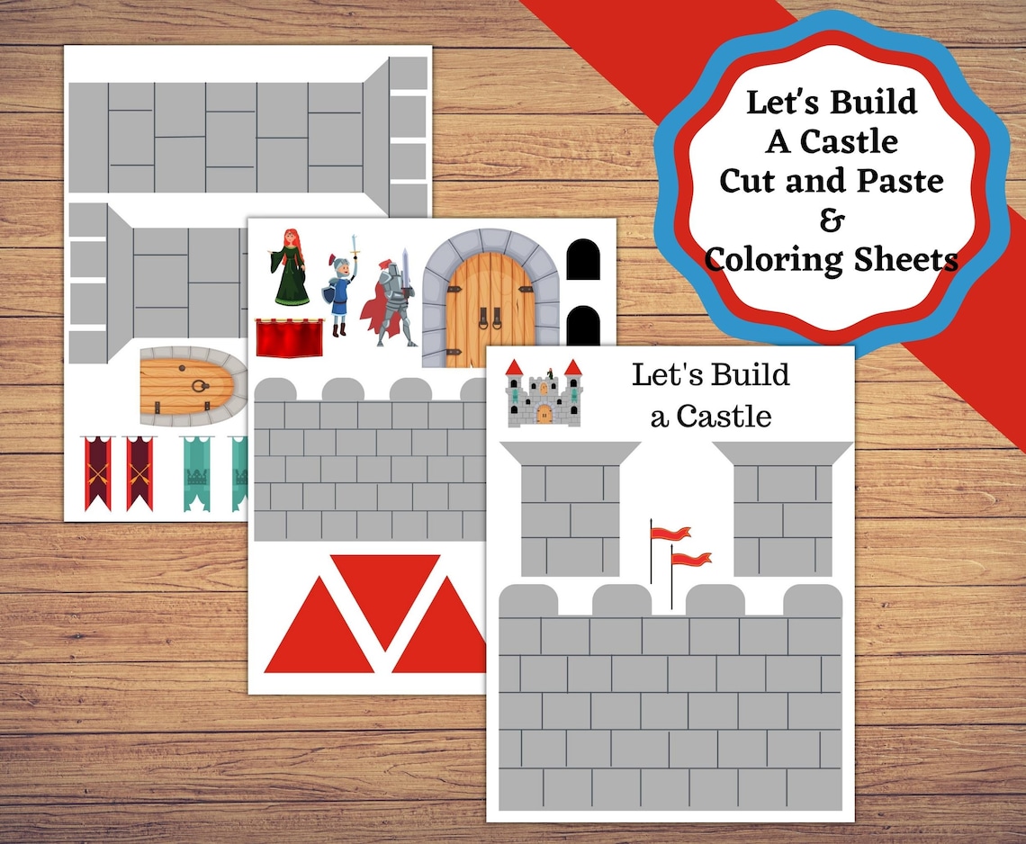 Castle Craft, Printable Cut and Paste, Create Your Own Castle Activity ...