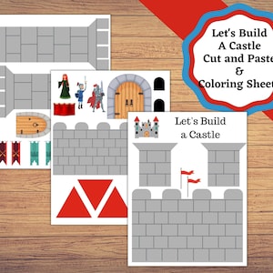 Castle Craft, Printable Cut and Paste, Create Your Own Castle Activity ...