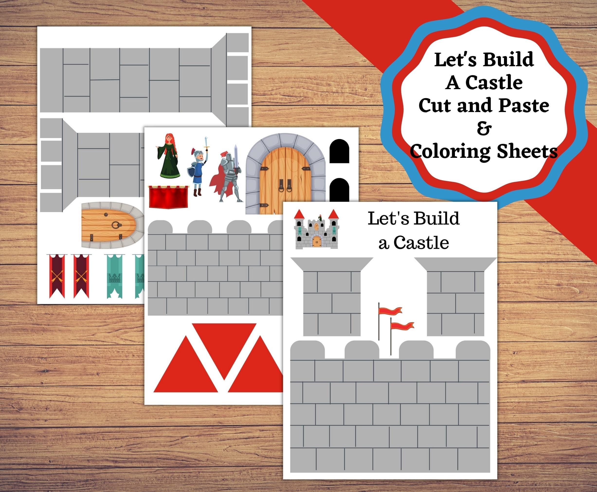 Castle Craft, Printable Cut and Paste, Create Your Own Castle Activity ...