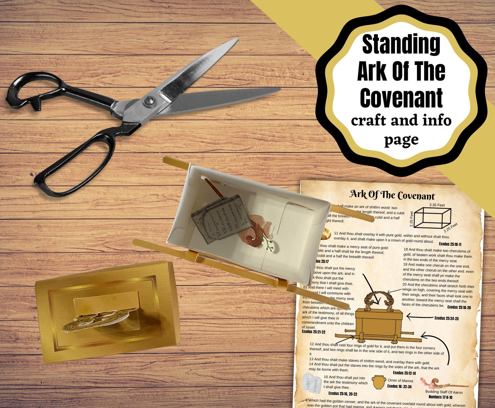 Standing Ark of the Covenant Paper Craft. Build the Ark of the Covenant ...