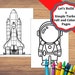 Rocket Ship Printable Craft, and Coloring Sheet. Fun Kids Craft for ...