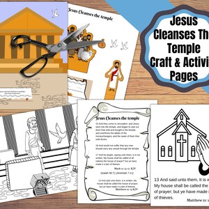 Printable, Jesus Cleanses the Temple Craft, Coloring, Scripture Pages ...