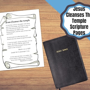 Printable, Jesus Cleanses the Temple Craft, Coloring, Scripture Pages ...
