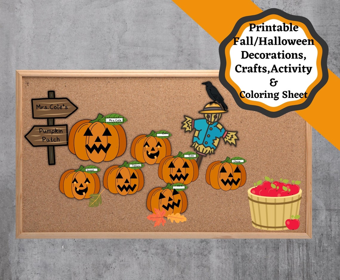Fall/halloween Printable Bundle. Pumpkin & Jack-o-lantern Craft, Fall ...