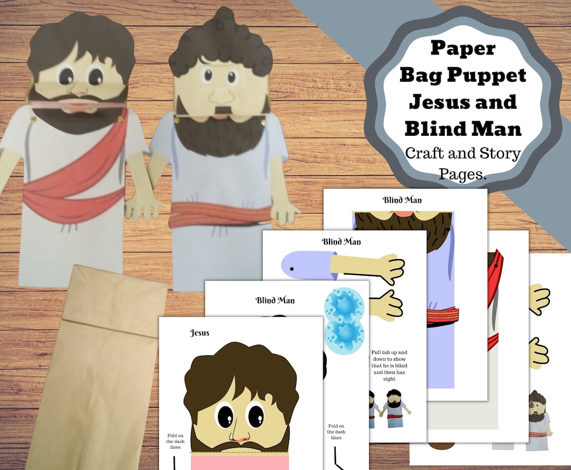 Printable Paper Puppets for the Story of Jesus Heals the Blind Man ...