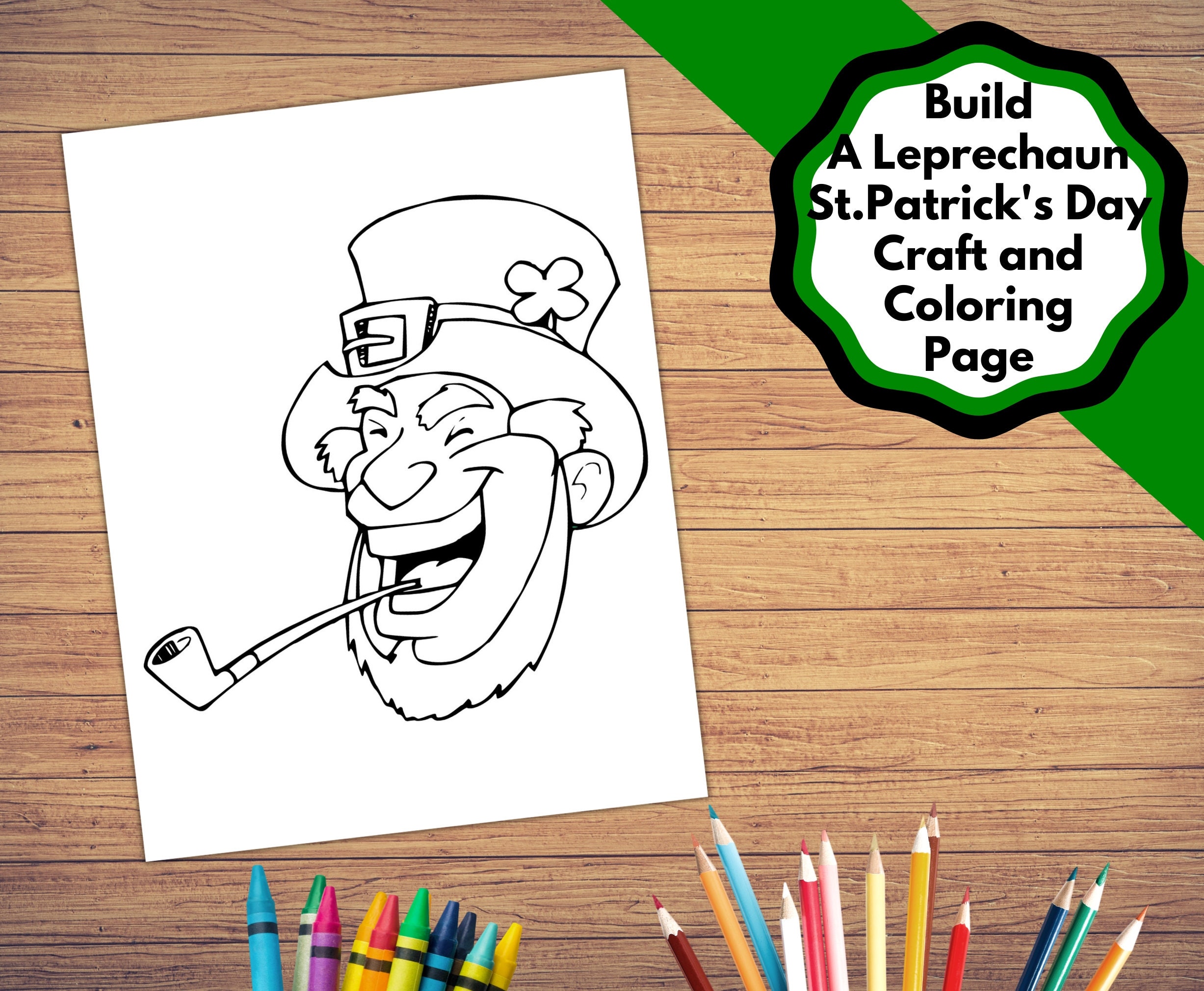 Build A Leprechaun, Printable St. Patrick's Day Craft. Leprechaun Kids ...