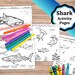 Printable Shark Themed Activity Pages. Shark Word Search, Shark Cut and ...