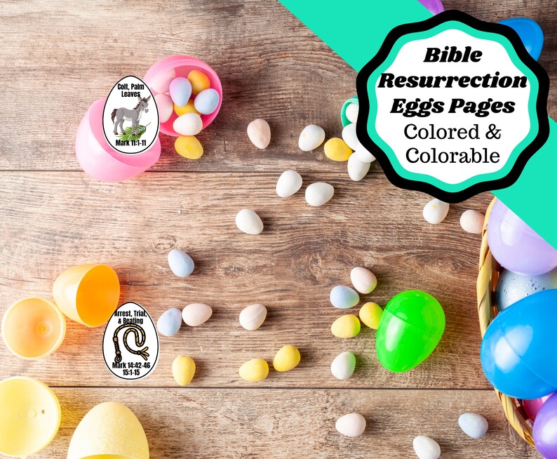 Printable Resurrection Egg Pages in Colored and Colorable Versions ...