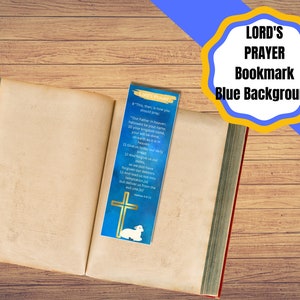 Printable Lord's Prayer Bookmarks, Easy to Make Christian Bookmarks ...