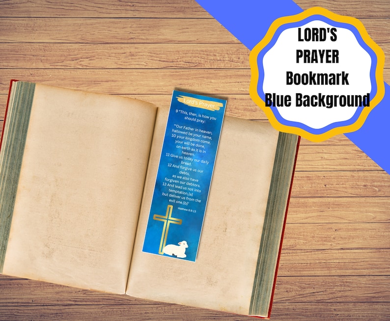 Printable Lord's Prayer Bookmarks, Easy to Make Christian Bookmarks ...