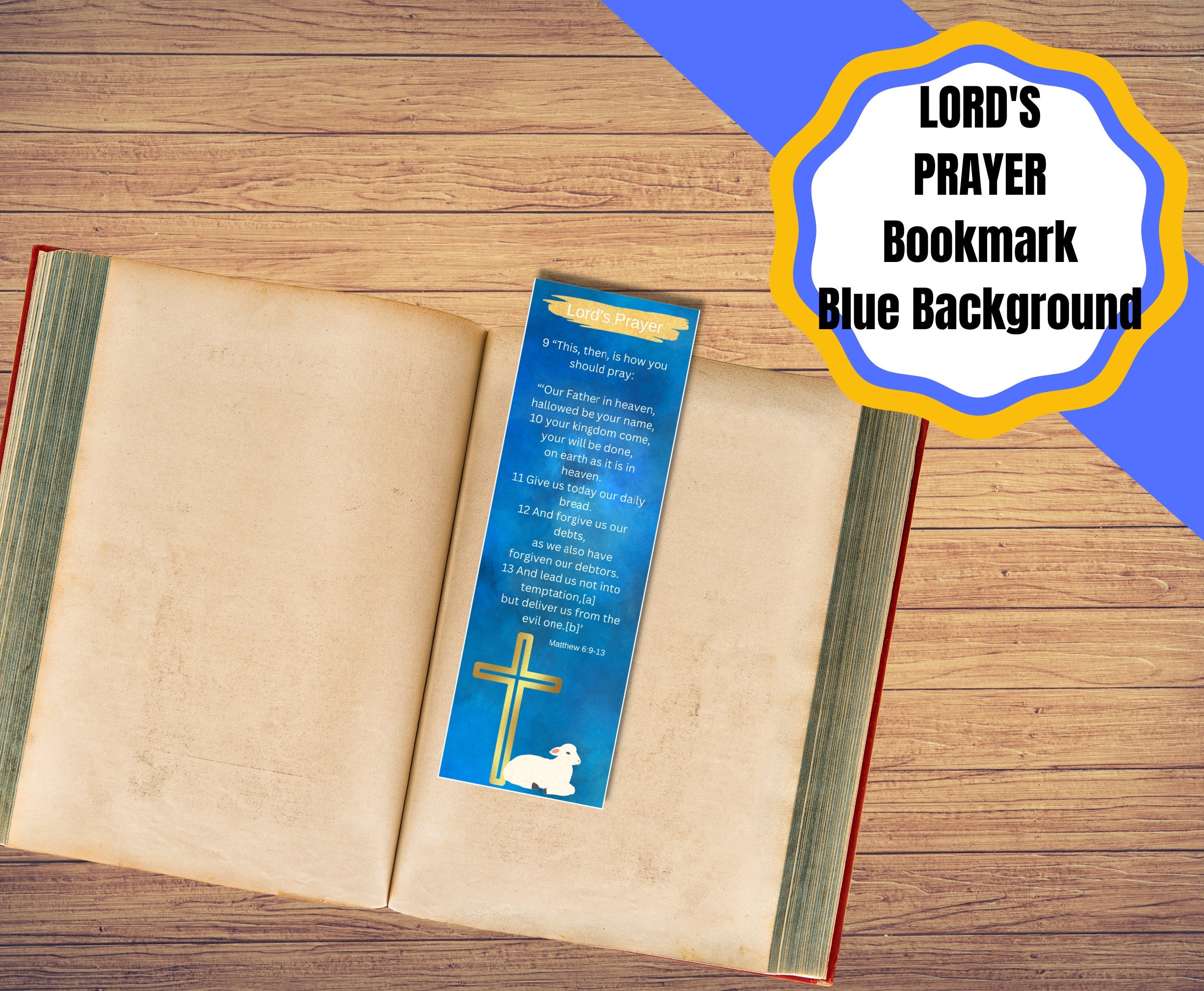 Printable Lord's Prayer Bookmarks, Easy to Make Christian Bookmarks ...