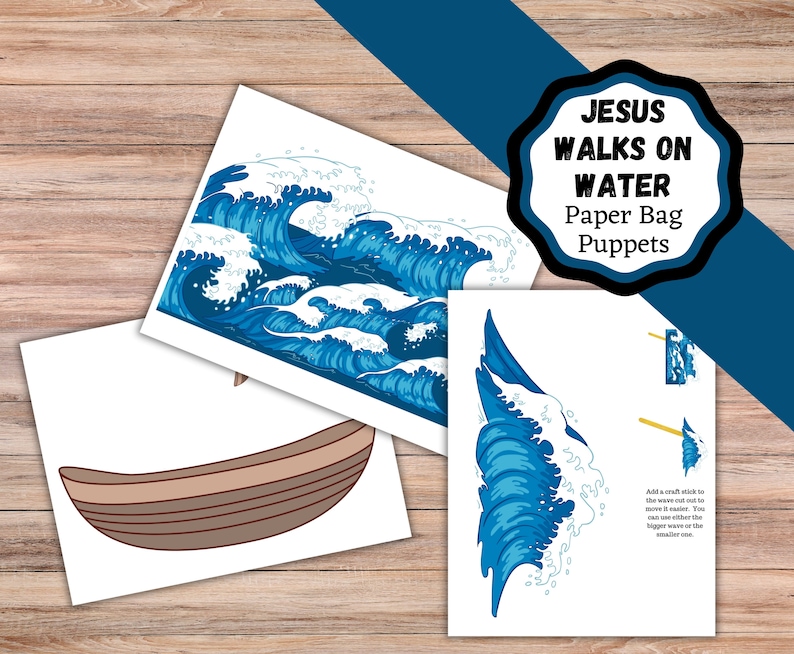 Printable Puppets for Jesus Walks on Water and Peter Comes Out to Him ...