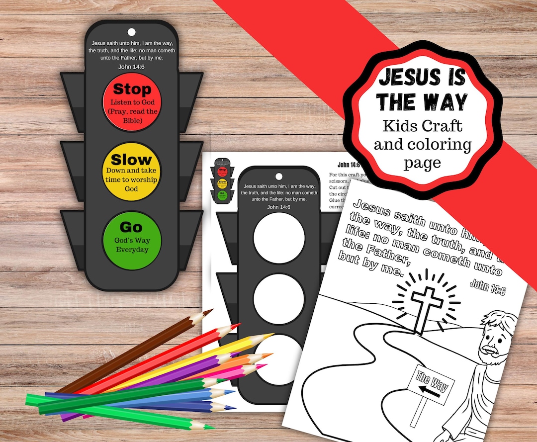 Jesus is the Way Printable Kids Craft With Coloring Page. Jesus is the ...