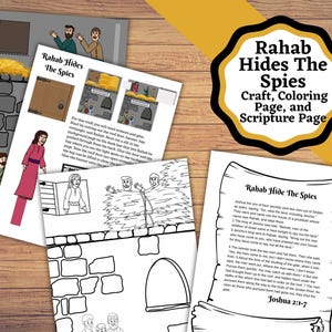Rahab Hides the Spies, Bible Story Craft. Kids Bible Craft and Coloring ...