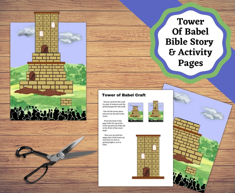 Printable Tower of Babel Crafts, Story, and Coloring Pages. Tower of ...