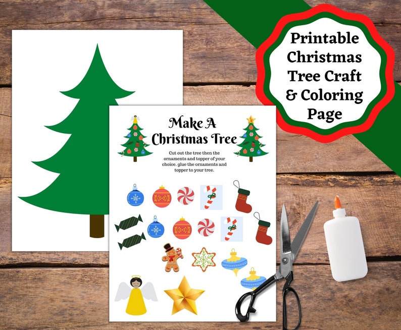 Simple Easy to Make Printable, Cute and Paste Christmas Wreath, Kids ...