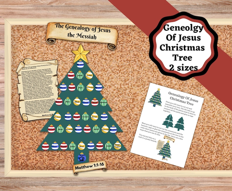 Genealogy of Jesus Printable Christmas Tree. Fun Christmas Tree ...