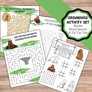 Printable Groundhog Day Puzzles, Word Search, and Activity Pages. Fun ...