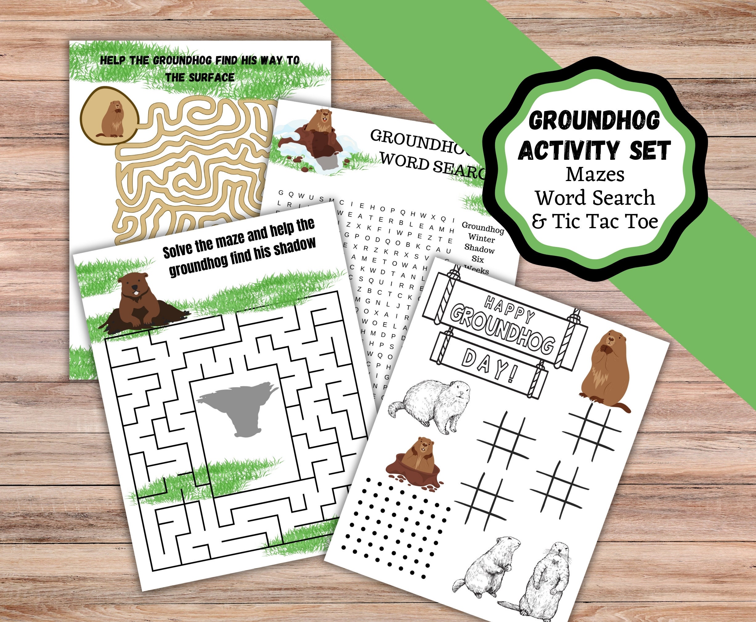Printable Groundhog Day Puzzles, Word Search, and Activity Pages. Fun ...