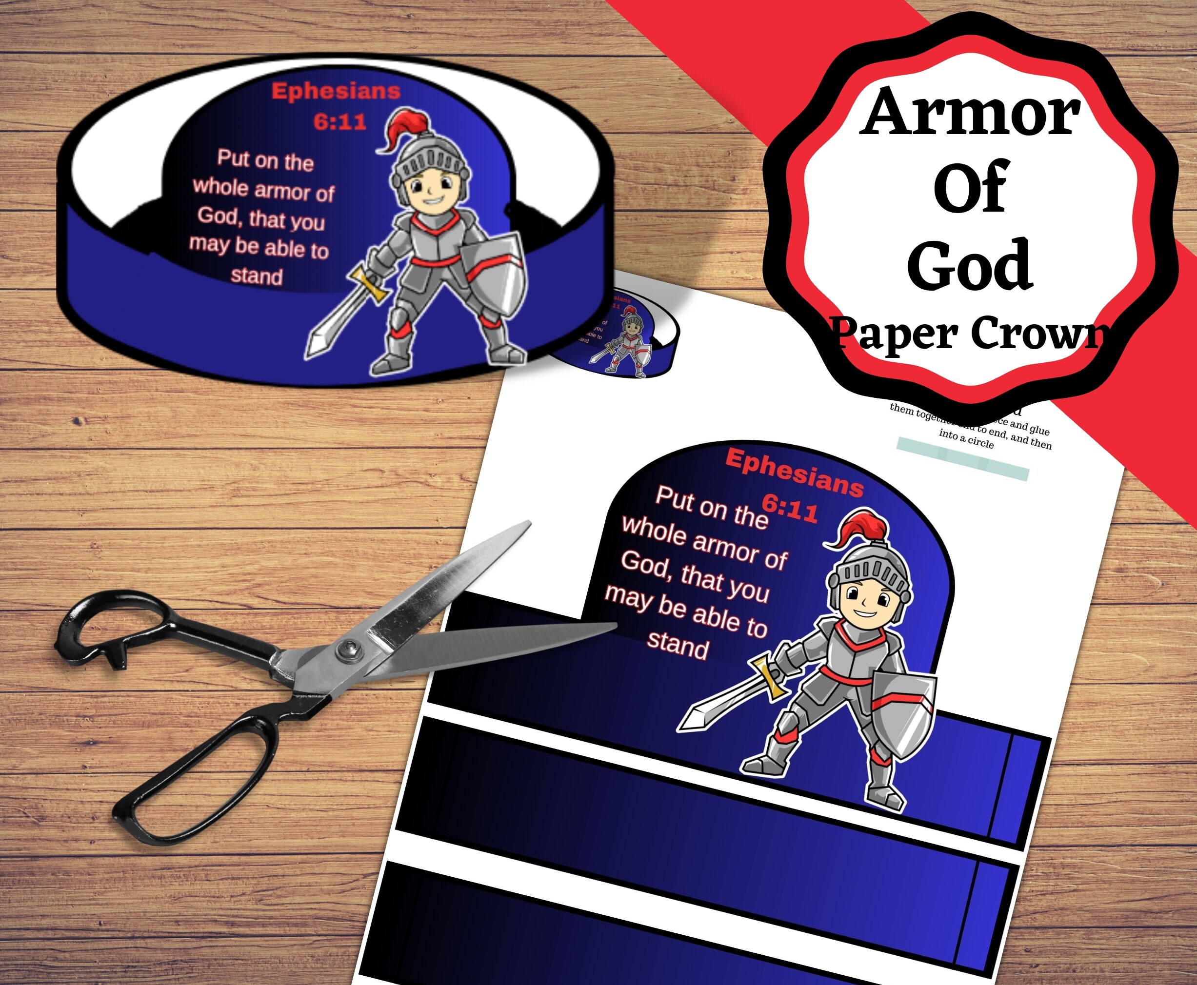Printable Paper Crowns, VBS Paper Crowns. Armor of God. Each Piece of ...