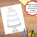 Printable Lets Make a Cake Activity Sheets. Decorate a Cake - Etsy