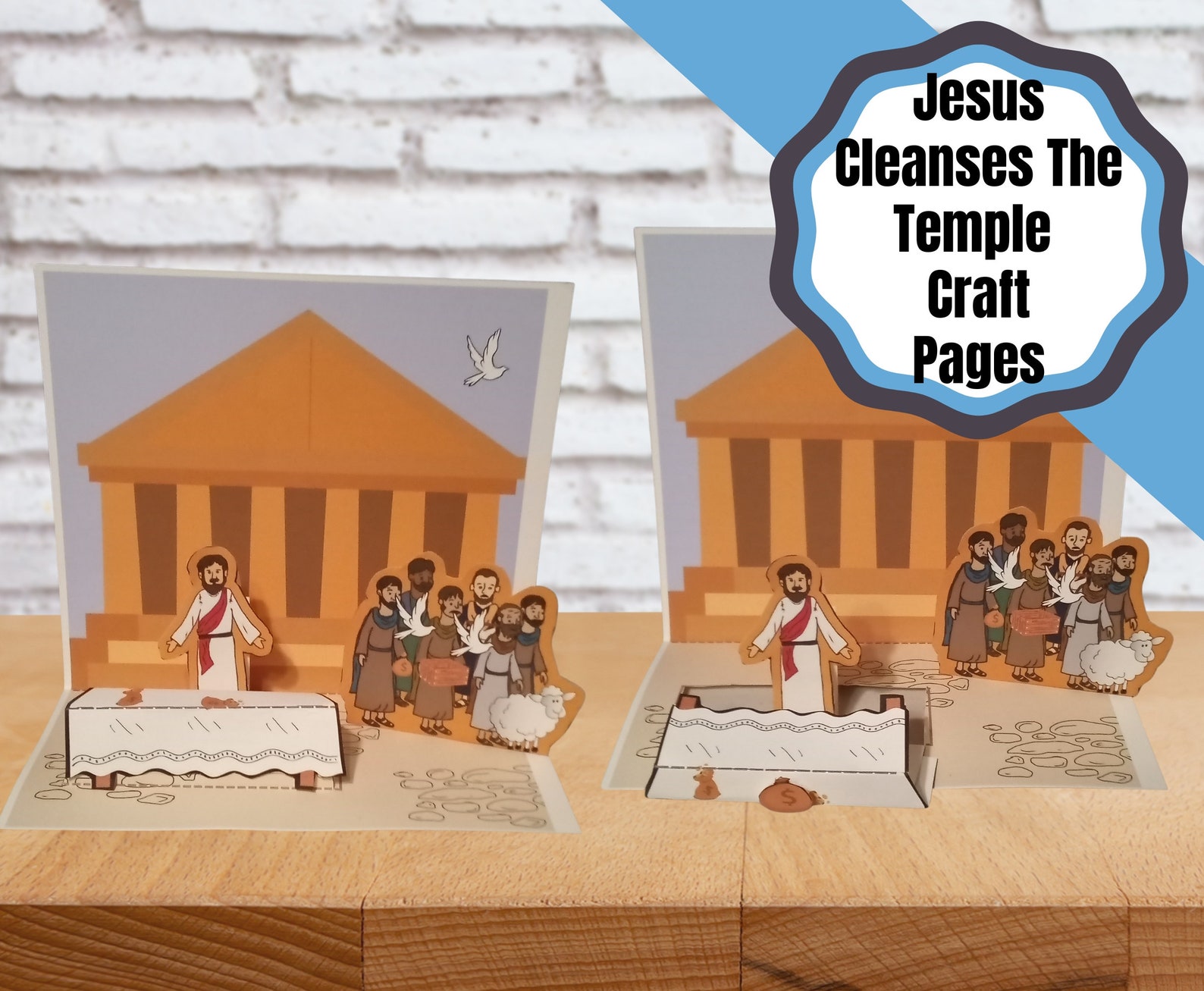 Printable, Jesus Cleanses the Temple Craft, Coloring, Scripture Pages ...